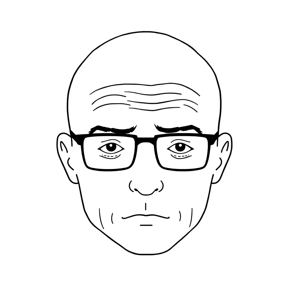 wojak meme : a man with glass - Wojak meme Creator