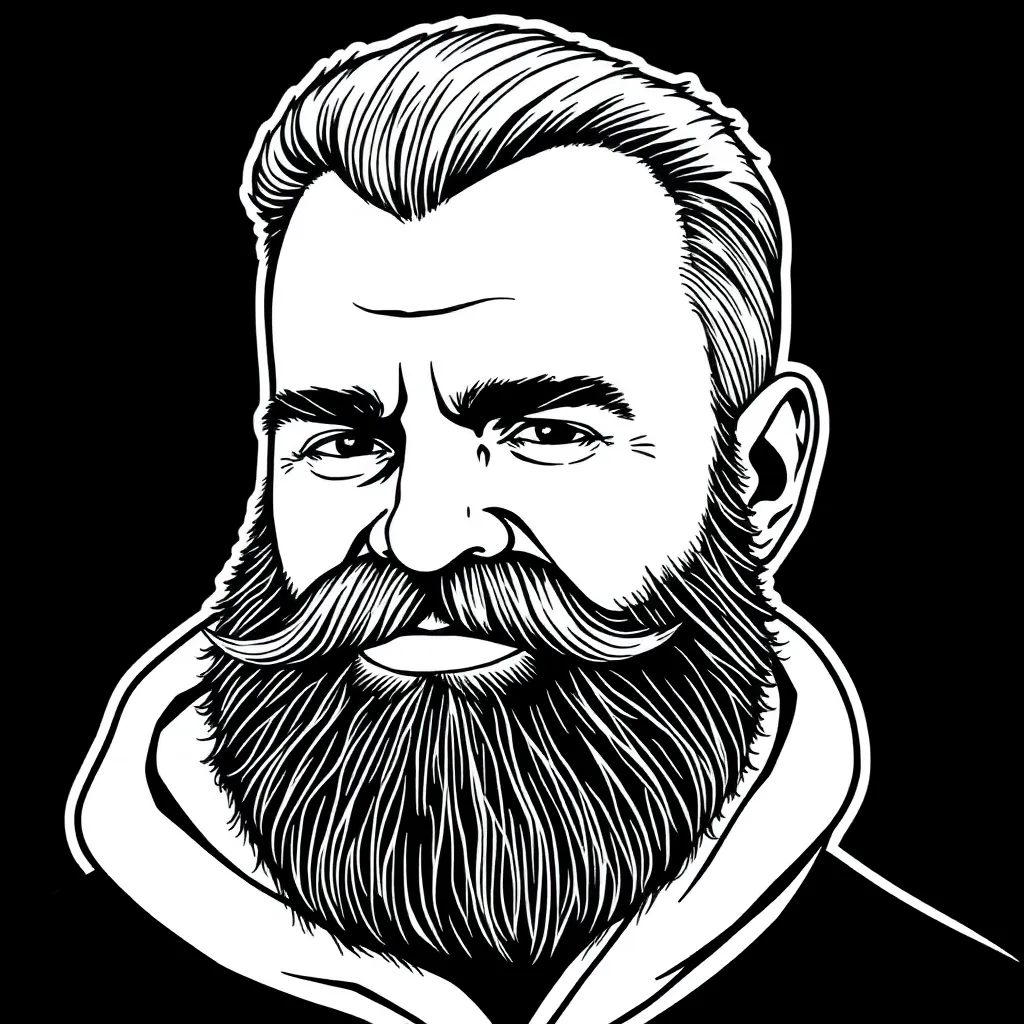 wojak meme : brown bearded man - Wojak meme Creator