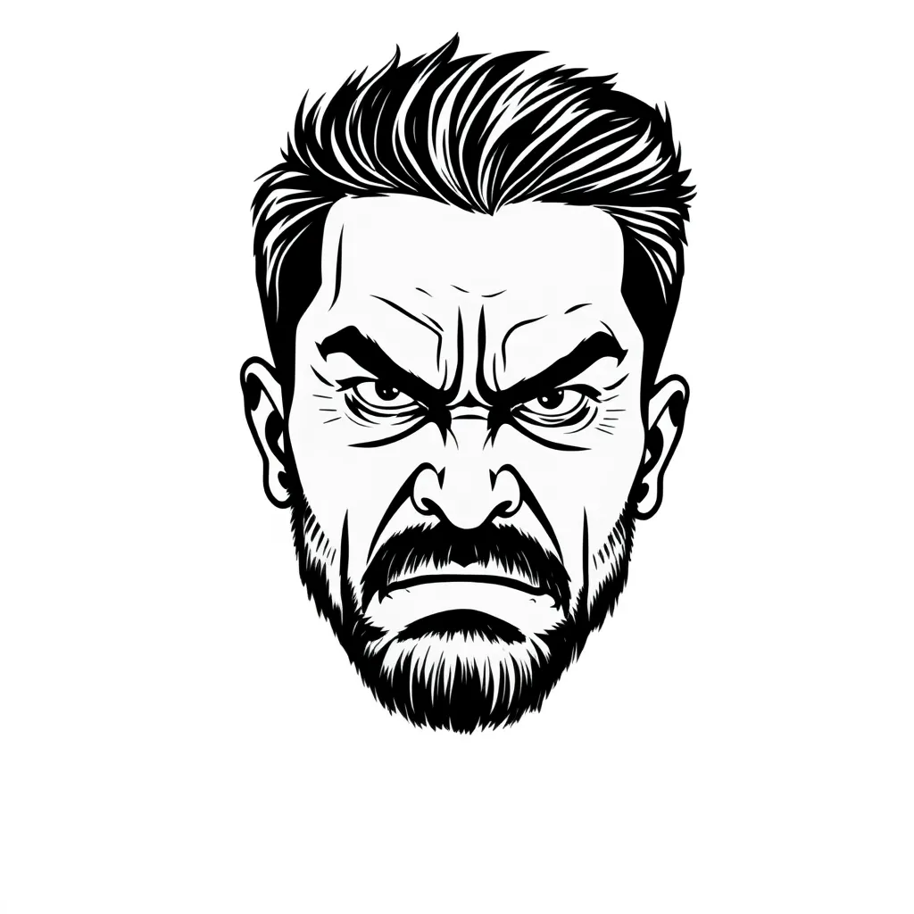 wojak meme : Angry face of Shakeel Ahmad Bhat - Wojak meme Creator