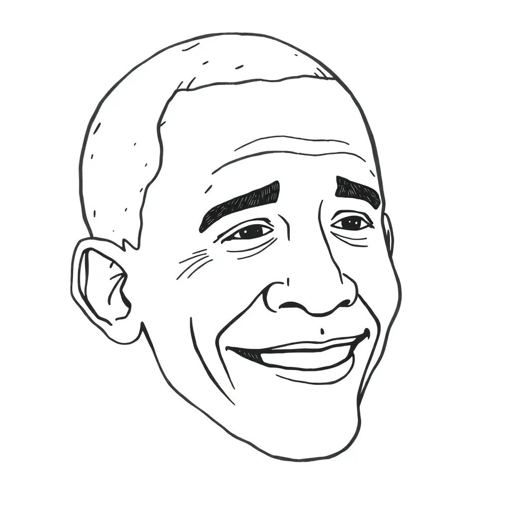 wojak meme : smile Obama - Wojak meme Creator