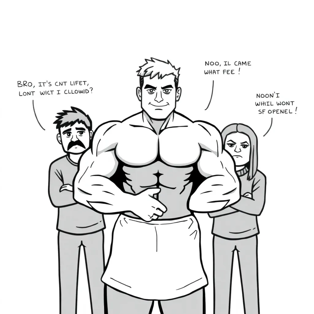 wojak meme : Black and white MS Paint-style image. A smug, muscular ...