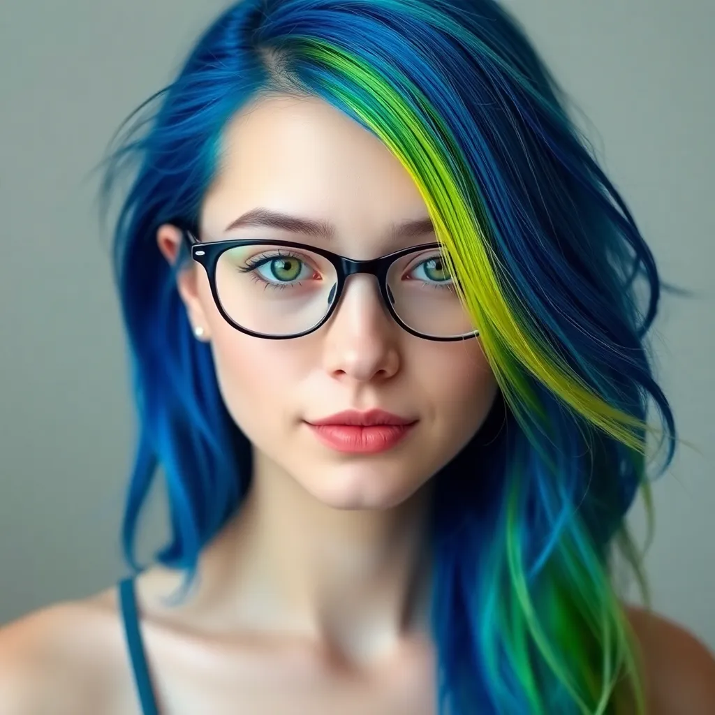 wojak meme : a young woman with pale skin, glasses, and coloured hair ...