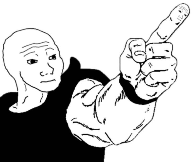 The "Pointing Wojak": When You Need to Make a Point - Wojak meme Creator