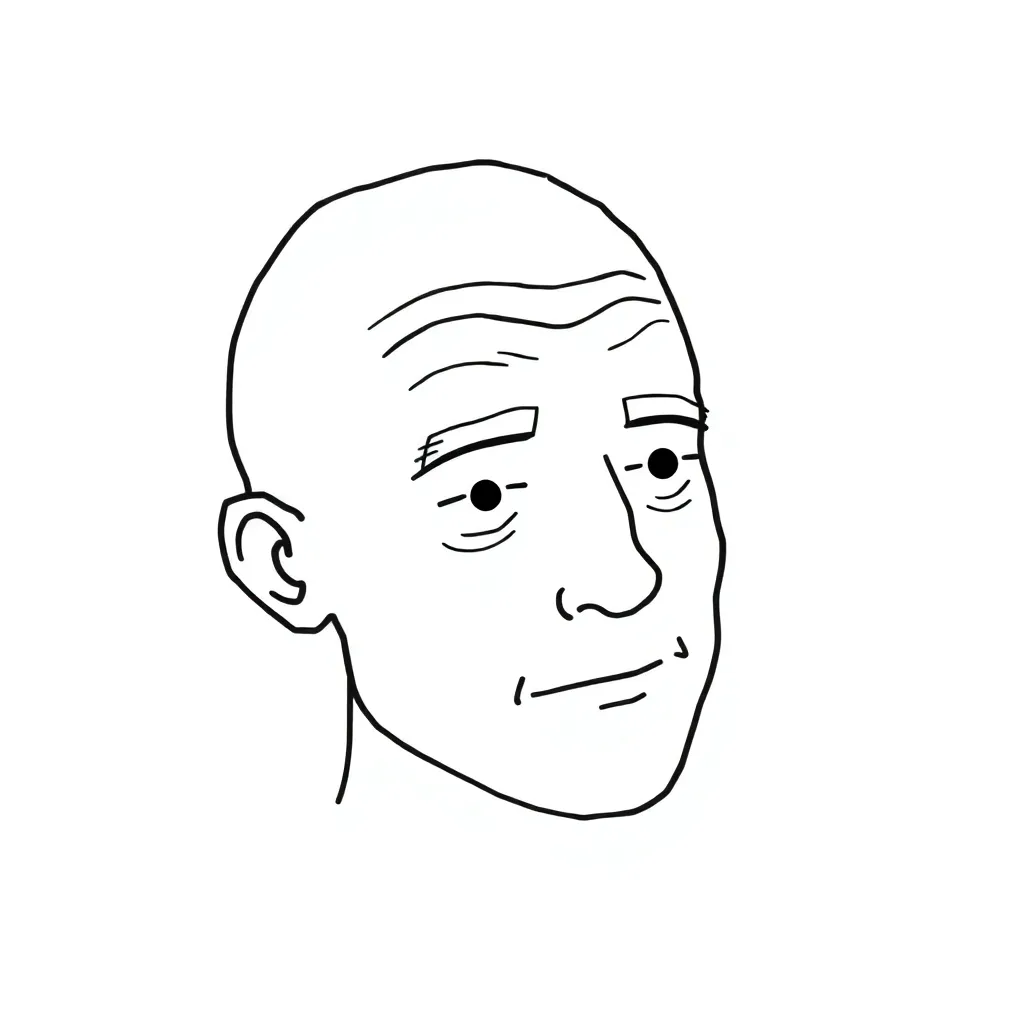 wojak meme : Wojak with hair - Wojak meme Creator